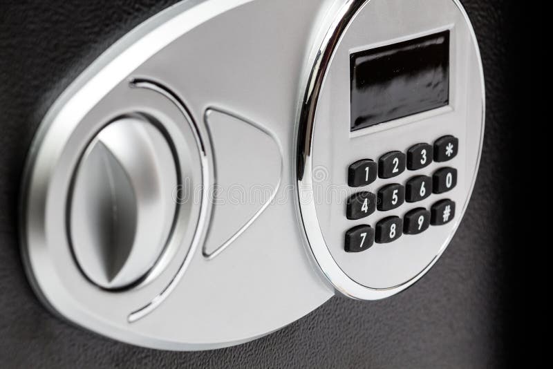 Numeric Keypad of Safe Deposit Box, Close-up Stock Image - Image of ...