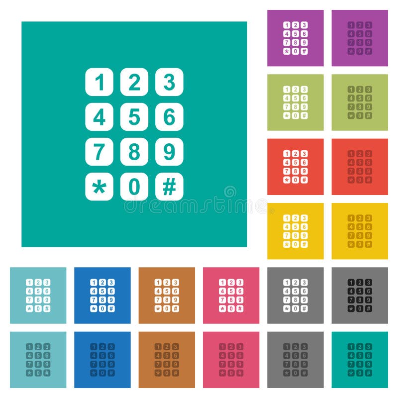 Numeric icons set stock illustration. Illustration of addition - 26951886