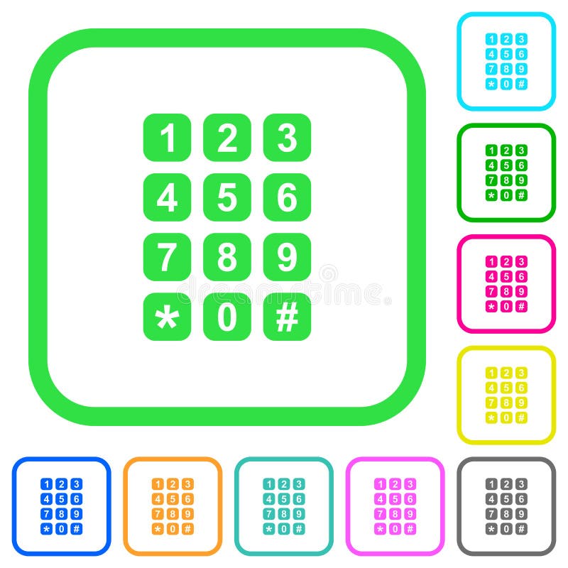 Numeric Keypad 3d Icon Model Cartoon Style Concept. Render Illustration ...