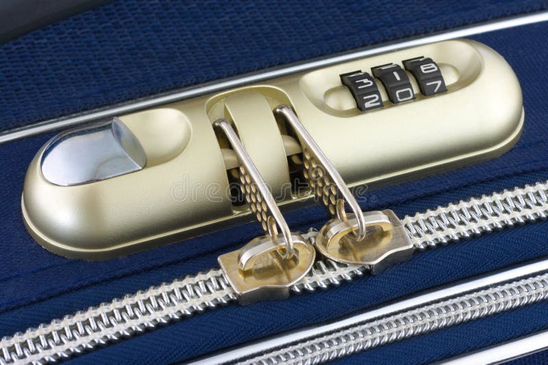 Numeric lock on travel bag stock image. Image of locking - 6059145