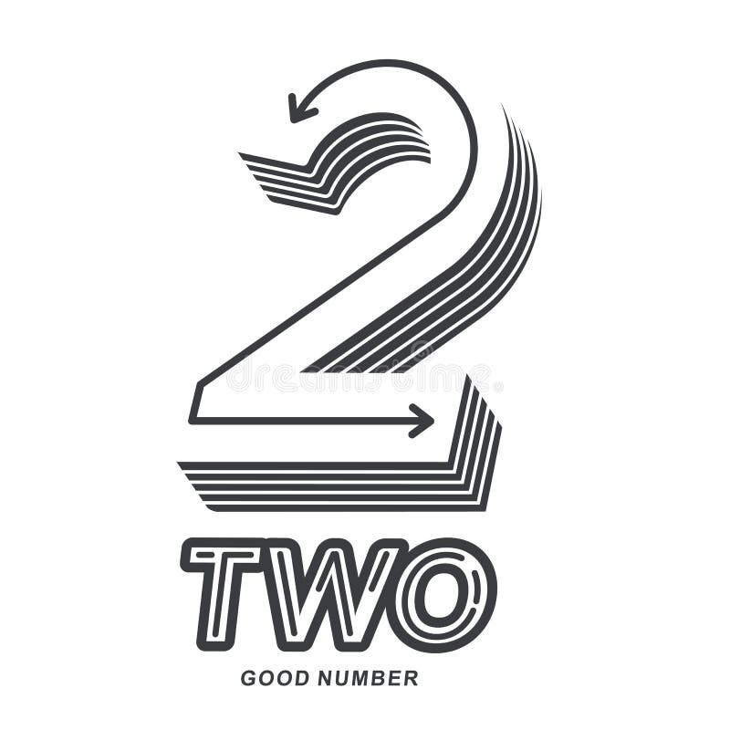 Numeric logo two stock vector. Illustration of business - 102799646