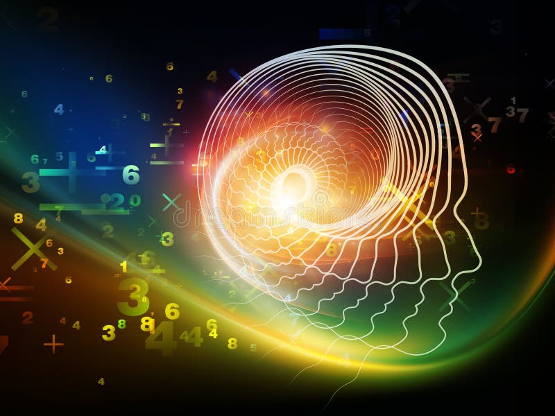 Numeric Mind stock illustration. Illustration of spiral - 190915779