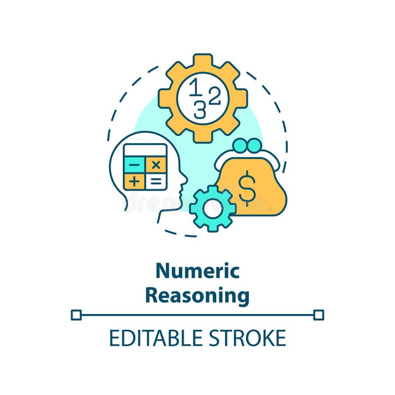 Numeric Reasoning Multi Color Concept Icon Stock Vector - Illustration ...