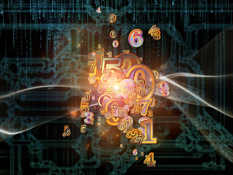 Abstract Numeric Background Stock Illustration - Illustration of ...
