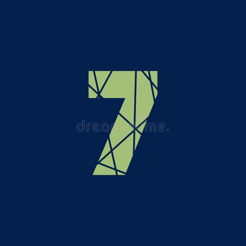 7 Numeric Text Vector Logo,Â or Symbol Design. 7 Digit Typography ...
