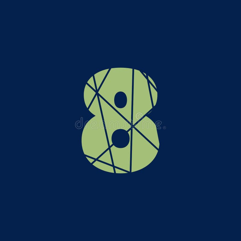 8 Numeric Text Vector Logo,Â or Symbol Design. 8 Digit Typography ...
