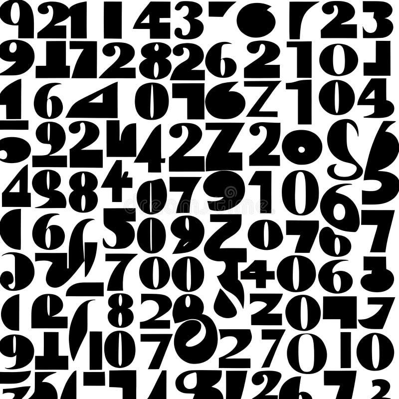 Numerical Chaos stock illustration. Illustration of symbols - 352746390