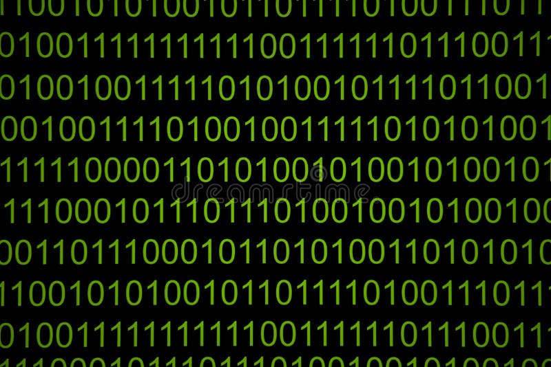 Numerical Continuous Code in Green Color, Abstract Web Data in Binary ...