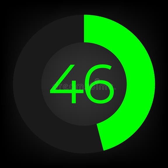 Circulate Progress Bar with Numeric Count at the 46 Stock Vector ...