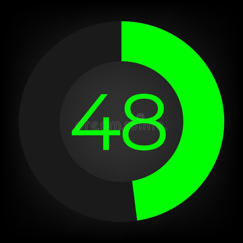 Circulate Progress Bar with Numeric Count at the 48 Stock Vector ...