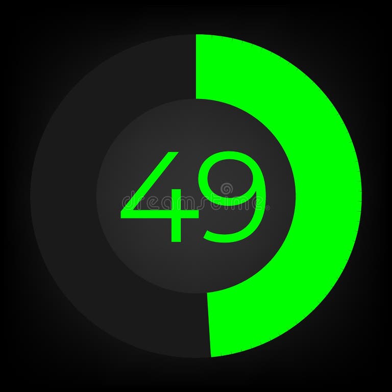 Circulate Progress Bar with Numeric Count at the 49 Stock Vector ...