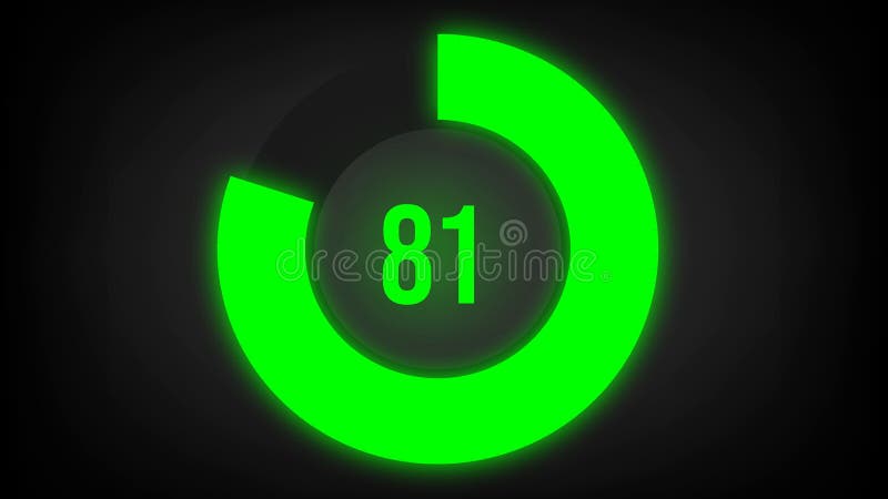 Circular Progress Bar with Bright Neon Green Light in 81 Stock ...