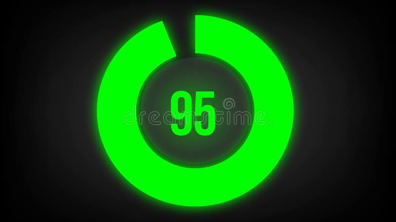 Circular Progress Bar with Bright Neon Green Light in 95 Stock ...