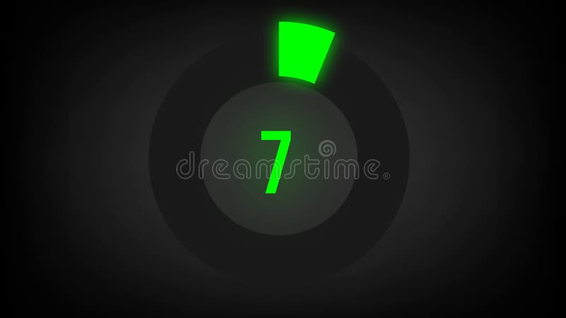 Circular Progress Bar with Bright Neon Green Light in 7 Stock ...