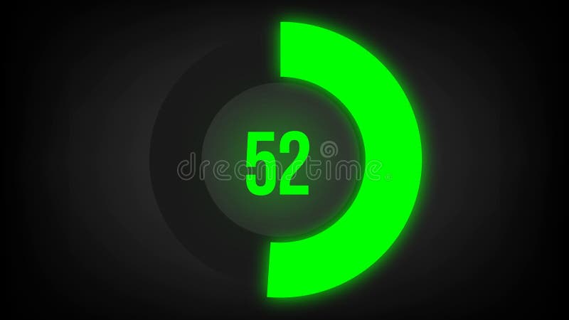 Circular Progress Bar with Bright Neon Green Light in 52 Stock ...