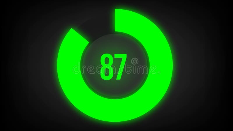 Circular Progress Bar with Bright Neon Green Light in 87 Stock ...