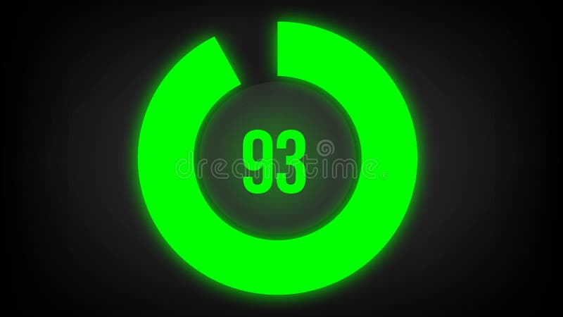 Circular Progress Bar with Bright Neon Green Light in 93 Stock ...