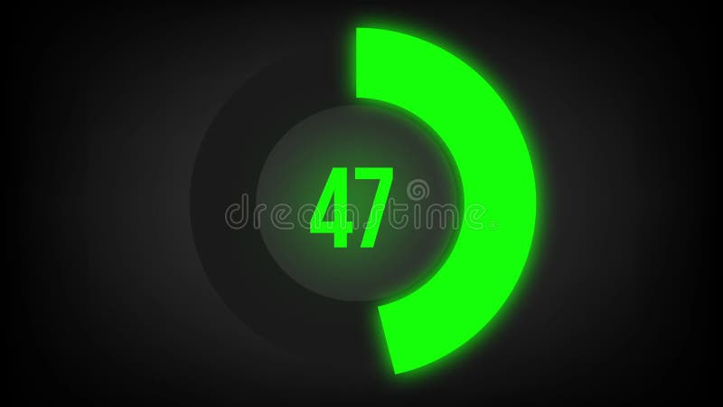 Circular Progress Bar Counting from 0 To 47 Stock Video - Video of ...