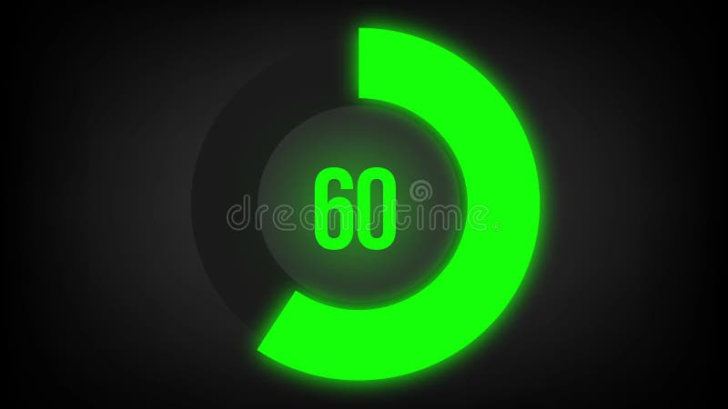 Circular Progress Bar Counting from 0 To 70 Stock Video - Video of ...