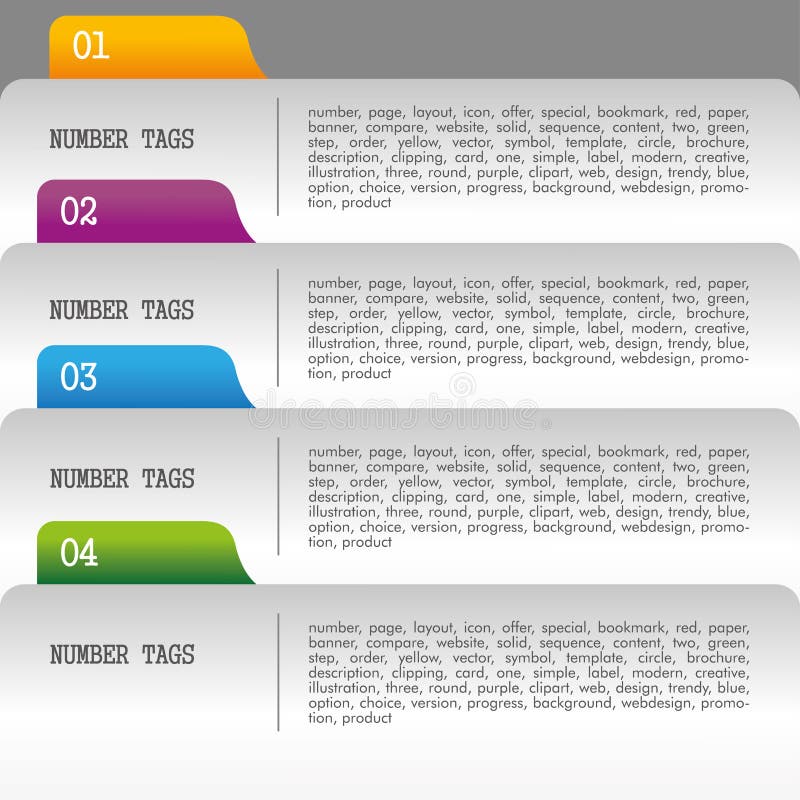 Numerical filing stock vector. Illustration of flyer - 31255182