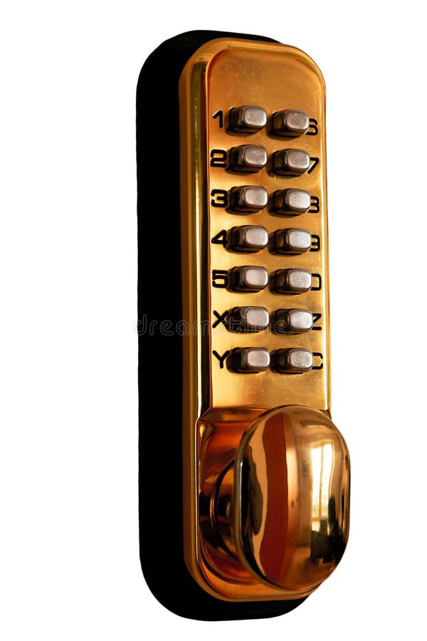 Keypad on the lock stock image. Image of detail, chain - 45657455