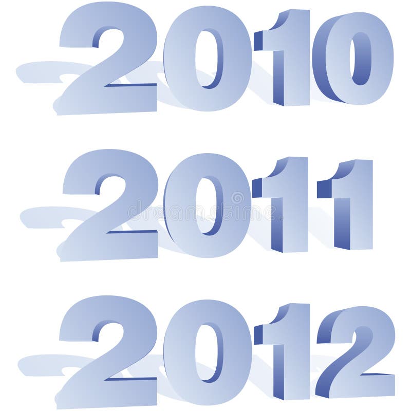 2010, 2011, 2012 Crossed and New Years 2013, 2014 Stock Illustration ...