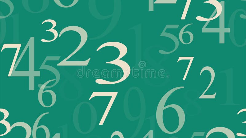 Numerical Seamless Background with the Moving White Digits Disappearing ...