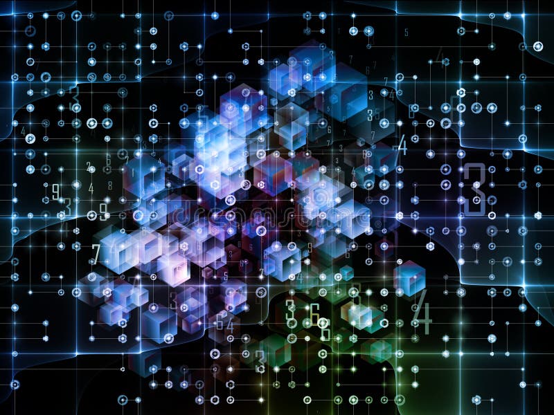 Digital-Mathe-Design stock abbildung. Illustration von aufbau - 94155101