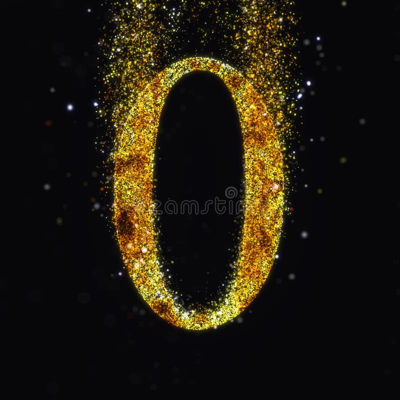 Numero d'oro 0 illustrazione di stock. Illustrazione di moderno - 193482561