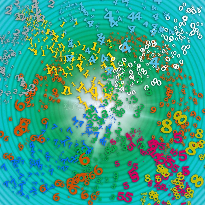 Numerology Numbers With Symbolic Meaning Design. Vector Illustration ...