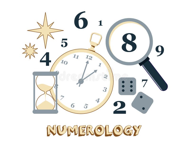 Numerology symbols. stock vector. Illustration of constellation - 251244552