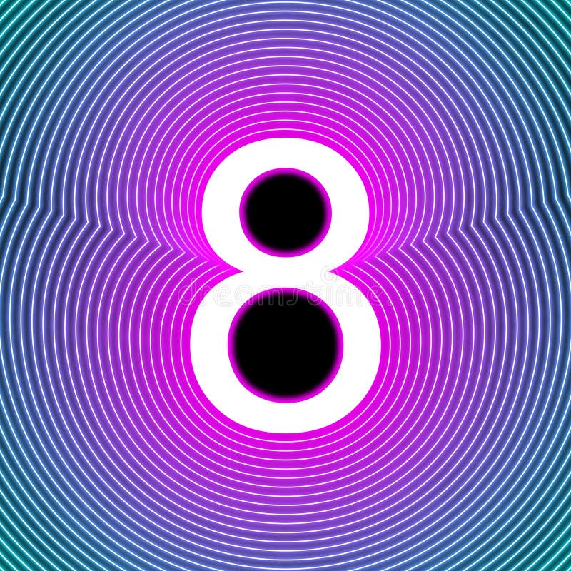 Number for the Eighth Month of Life. Hand-drawn. Stock Vector ...