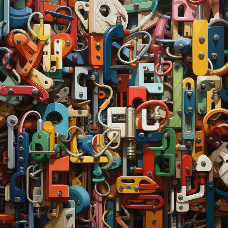 Numerous Colorful Clamps Stock Illustrations – 7 Numerous Colorful ...