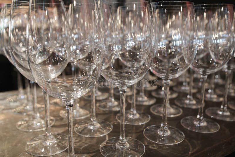 Wine Glasses Texture Over a Bar Stock Photo - Image of texture, crystal ...