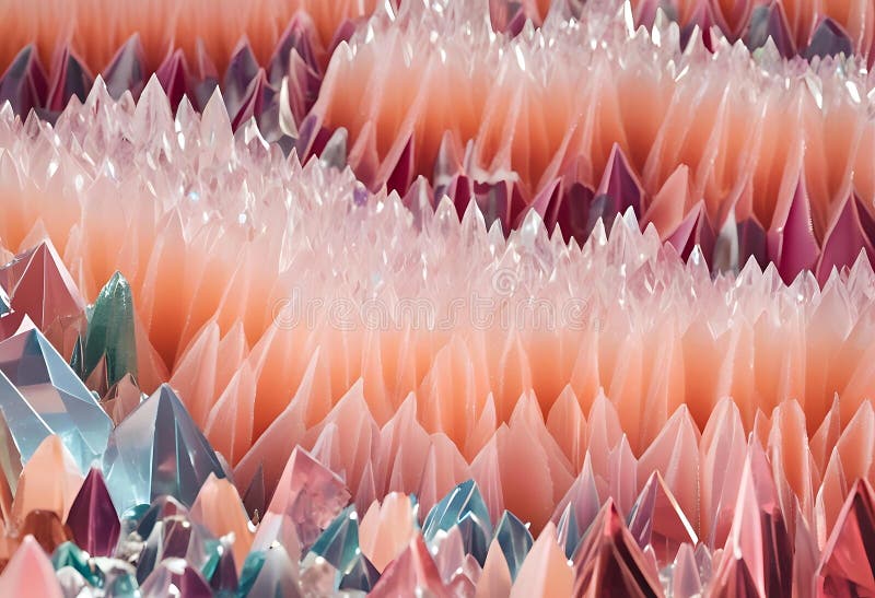 Numerous Crystals with Unusual Shapes and Colors.AI Generated Stock ...