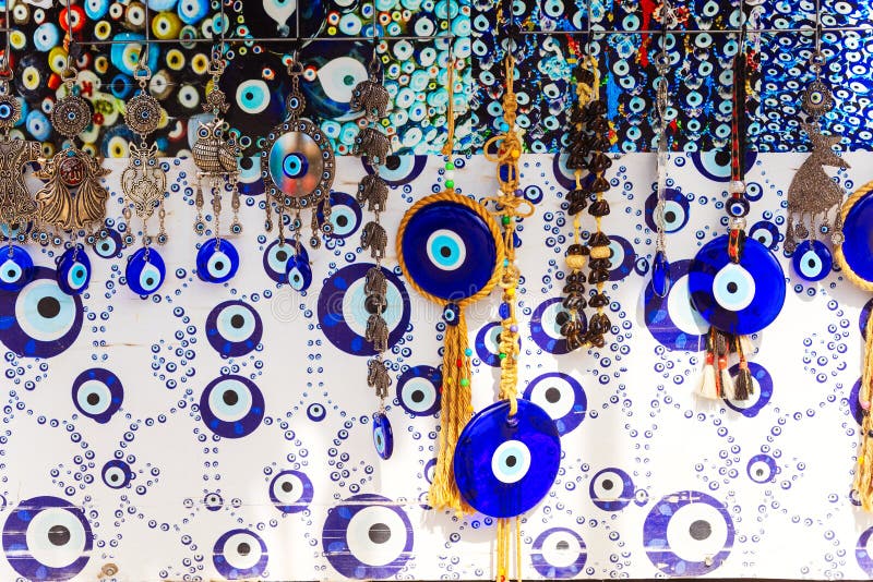 Numerous Distinct Types of Evil Eyes Displayed on the Wall Stock Image ...