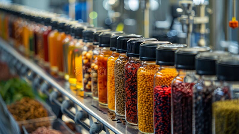 Food Quality Testing, Numerous Food Samples are Carefully Arranged ...