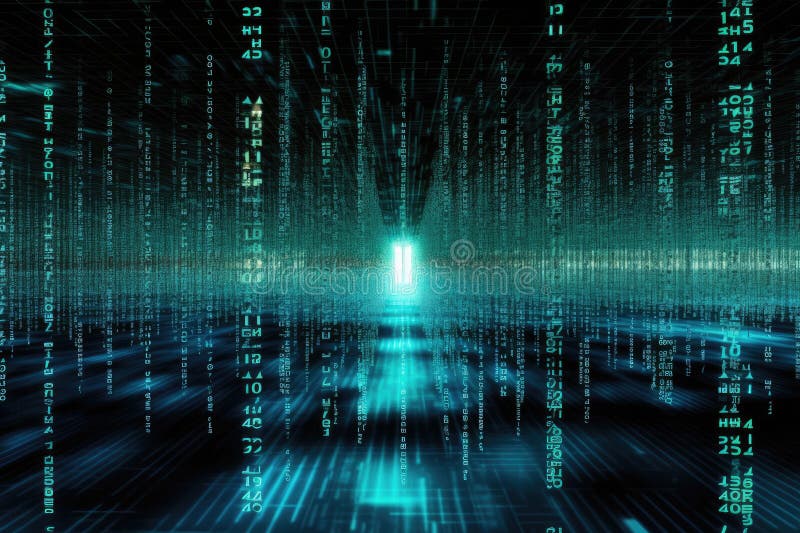 Numerous Numbers on Dark Background, a Visual Representation of ...