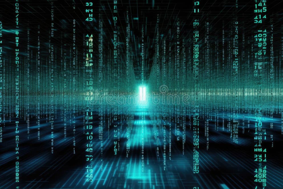 Numerous Numbers on Dark Background, a Visual Representation of ...