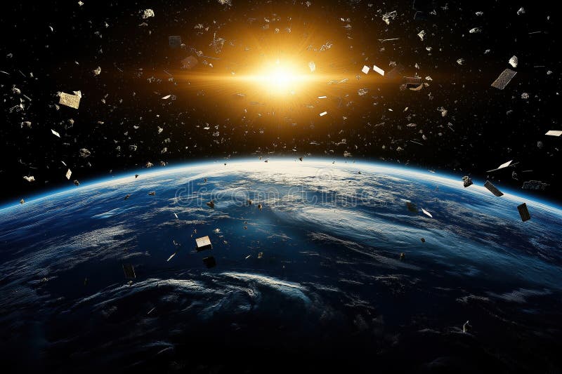 Numerous Pieces of Space Debris, Remnants of Defunct Satellites and ...