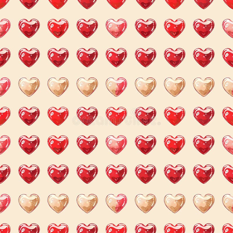 Many Hearts on White Background Stock Illustration - Illustration of ...