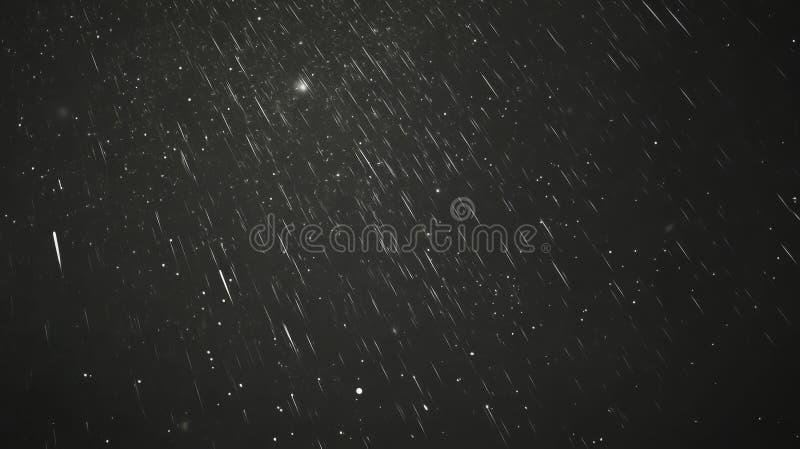 Numerous Shooting Stars Light Up the Night Sky, Blending with the Stars ...