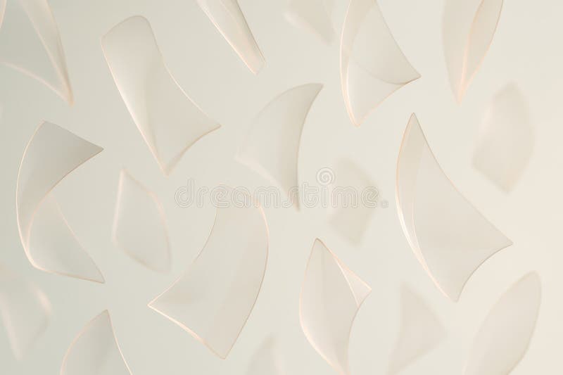 Numerous Transparent Shapes with Curved and Angular Edges Float ...