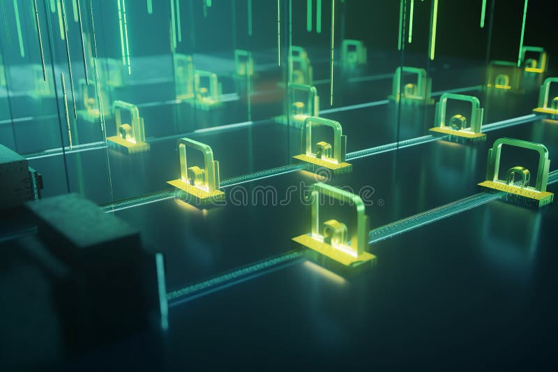 Numerous Yellow Lights Brightening Up the Room Stock Image - Image of ...