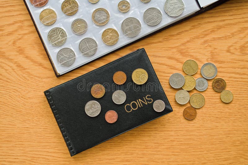 Numismatic Albums with Coins Stock Photo - Image of money, numismatic ...