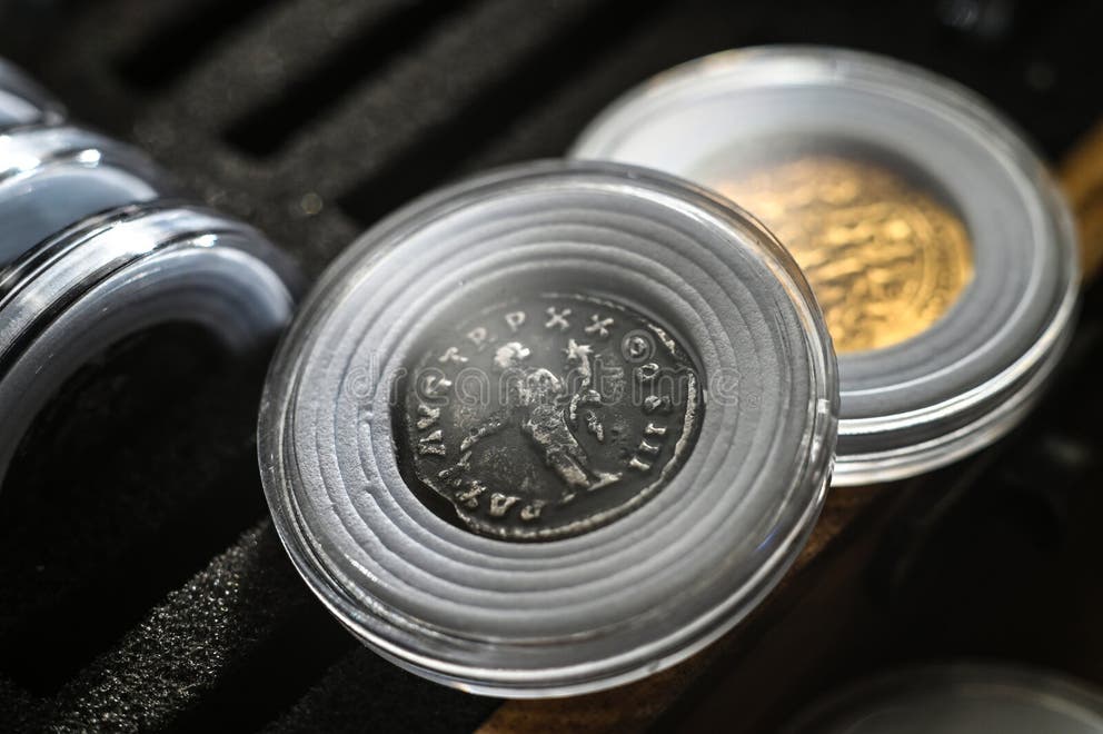 Numismatics Ancient Gold and Silver Stock Photo - Image of numismatic ...