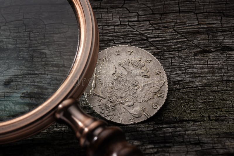 Numismatics. Old Collectible Coins on the Table Stock Image - Image of ...