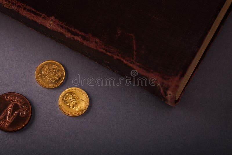 Numismatics. Old Collectible Coins on the Table Stock Image - Image of ...