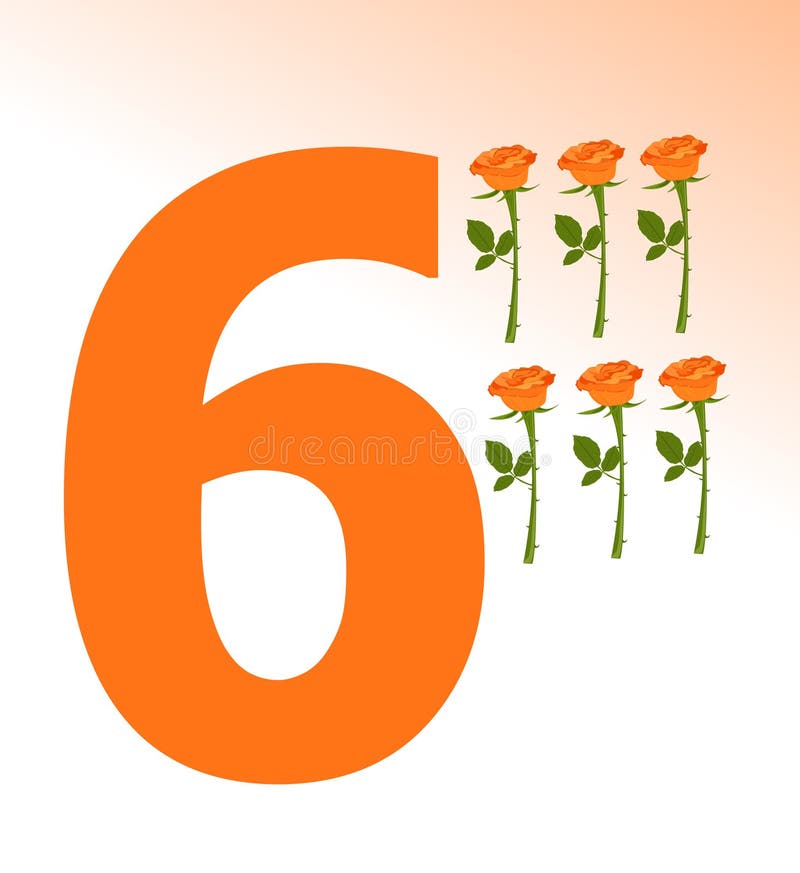 Nummer 6 stock illustrationer. Illustration av liten - 27584066