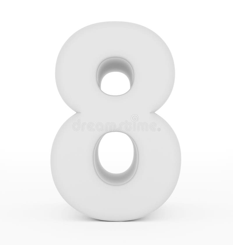 Nummer 2 3d rood op wit stock illustratie. Illustration of achtergrond ...